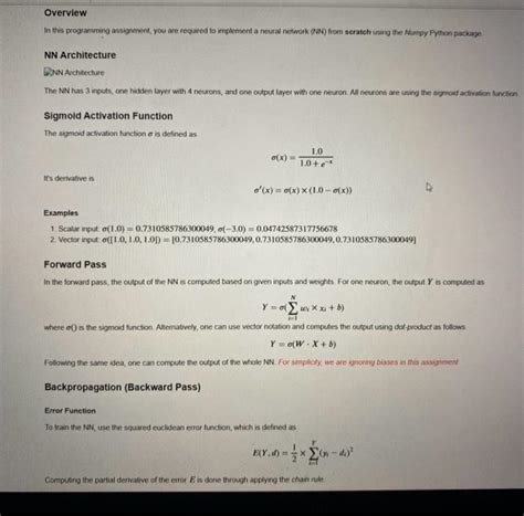 Solved Sigmoid Activation Function The Sigmoid Activation