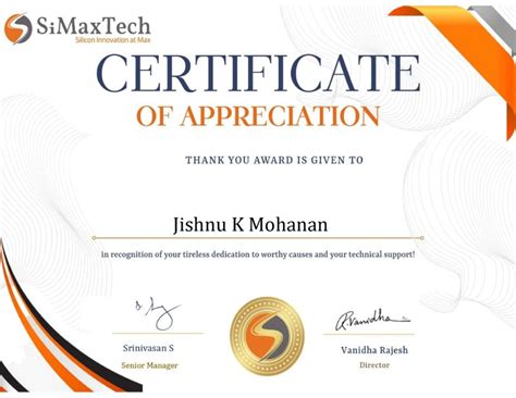 Jishnu K Mohanan On Linkedin Thankyou Simaxtech Pvt Ltd And My Team