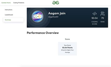 Aagam Jain On Linkedin Gfg Contest Problemsolving
