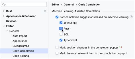 Code Completion Rustrover Documentation
