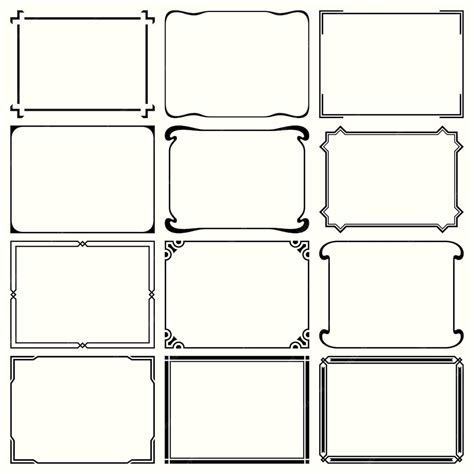 Premium Vector Decorative Simple Frames Set 15