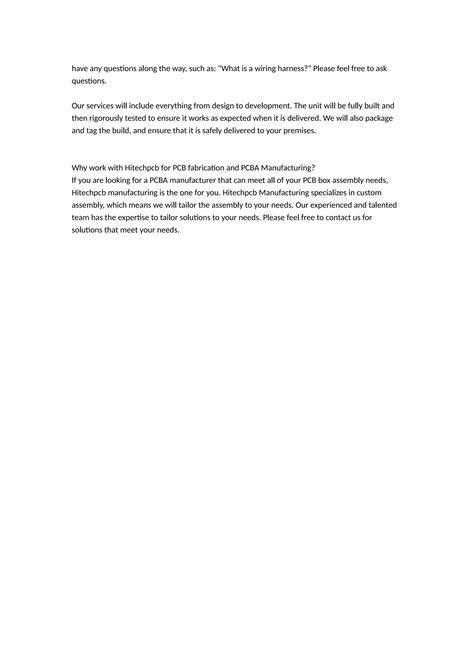 Pcb Box Build Assembly Electronics Assembly Manufacturer Docx