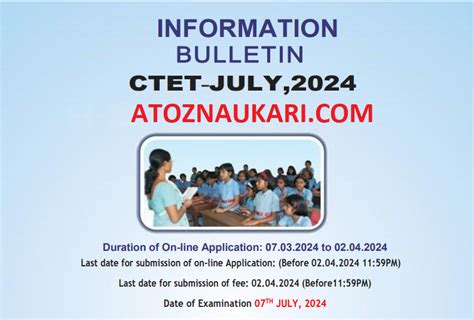 Ctet July 2024 Notification Is Out Download Pdf