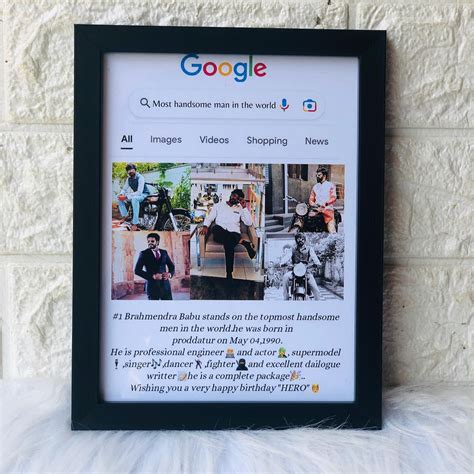 Customised Google Themed Photo Frame Puneri Gifts