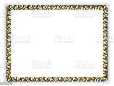 프레임과 리본 중앙 아프리카 공화국 깃발 황금 밧줄에서 테두리의 테두리 3 차원 일러스트 레이 션 공란에 대한 스톡 사진 및 기타 이미지 Istock