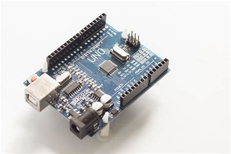 Programming Board Of Arduino Uno In Blue Colour Isolated In White