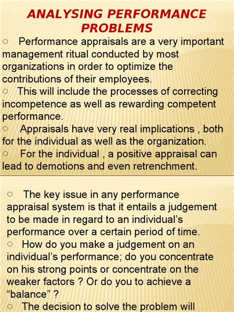 Analyzing Performance Problem Pdf Performance Appraisal Motivation