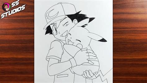 How To Draw Pikachu And Ash Step By Step