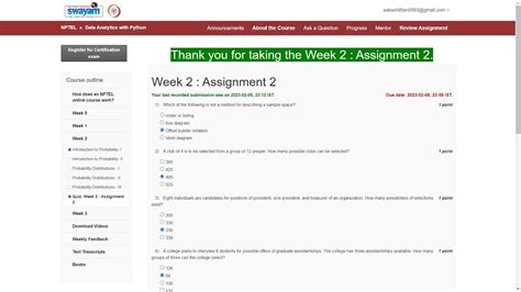 Assignment 2 Data Analytics With Python Iit Roorkee Nptel 2k23 Artificial Intelligence