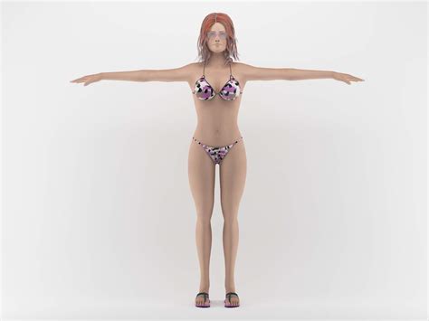 Naked Girl Poses Pack D Model By Noker