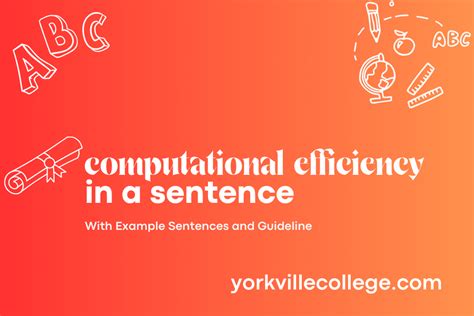 how to use computational efficiency in a sentence easy examples