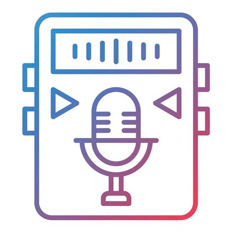 Voice Recorder Line Gradient Icon 18719118 Vector Art At Vecteezy