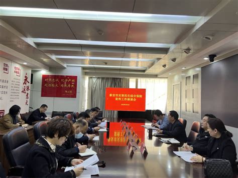 泰安市应急管理局 防灾减灾 泰安市灾害民生综合保险宣传工作座谈会议召开