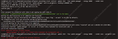 Error Calling Contract Method Smart Contracts Concordium