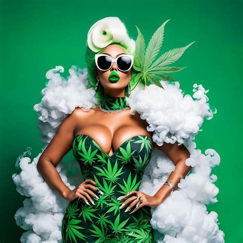 Premium Photo Sexy Farmer Amidst Huge Cannabis Plants