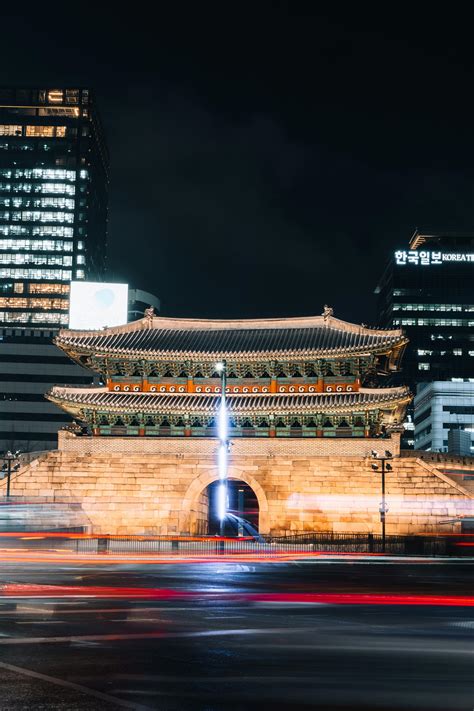 건축 관광 관광 명소 교통 운동 긴 노출 남대문 누대 대도시권 대한민국 도시 배경 도시 설정 도시 풍경 도시의 도시의 밤문화 도시의 불빛 도시의