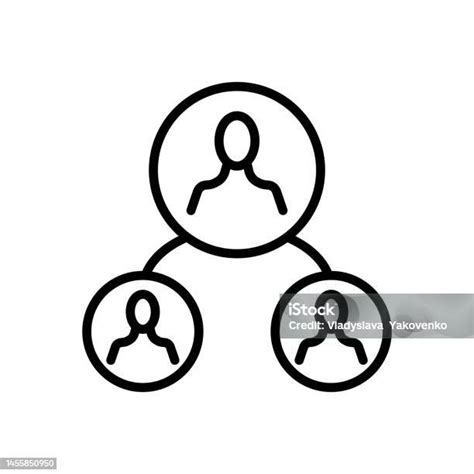 사회 라인 아이콘이 있는 계층 구조 사람들 창의성 팀 빌딩 책임 관리 설정 구성 체크 표시 상사 감독 팀워크 개념입니다 벡터 선 아이콘 개체 그룹에 대한 스톡 벡터 아트 및