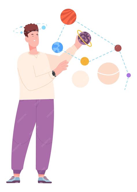 Premium Vector Structural Thinking Mindset Man Organizing Logical Connections Isolated On