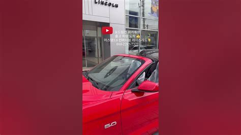 머스탱 머스탱gt 머스탱gt컨버터블 포드영업사원 포드딜러 머슬카 스포츠카 머스탱할인 머스탱프로모션 최카튜브 Shorts Youtube