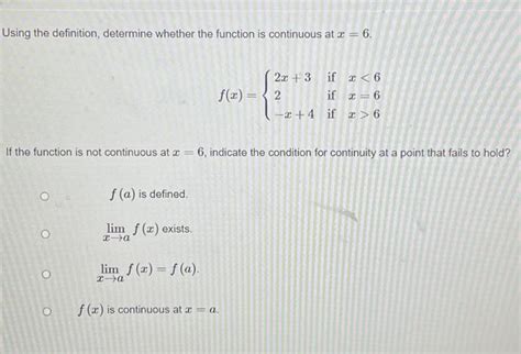 Solved Using Definition Determine Whether The Function Is