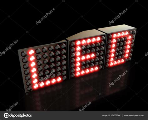 Pantalla Led Roja Fotografía De Stock © Conceptw 151356844