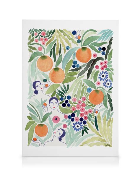 Fruit Friends Canvas Speelse Botanische Kunst Desenio Be