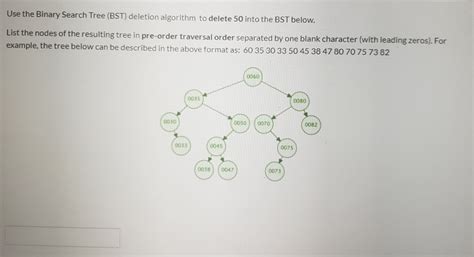 Solved Use The Binary Search Tree Bst Deletion Algorithm