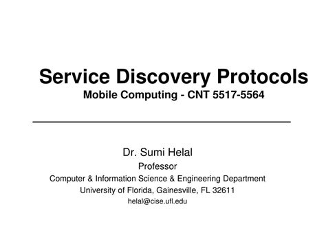 ppt service discovery protocols mobile computing cnt 5517 5564