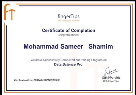 Mohammad Sameer On Linkedin Thankyou Learning Fingertips Datascience