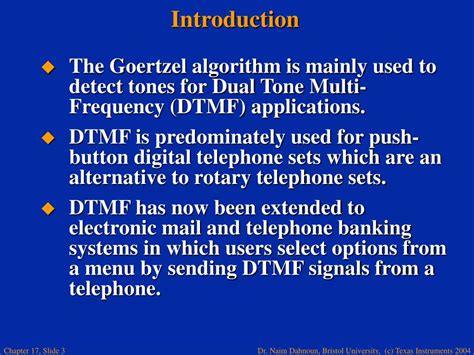 Ppt Chapter 17 Goertzel Algorithm Powerpoint Presentation Free Download Id464633