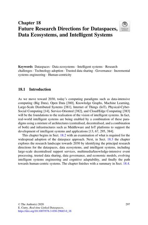 Pdf Future Research Directions For Dataspaces Data Ecosystems And