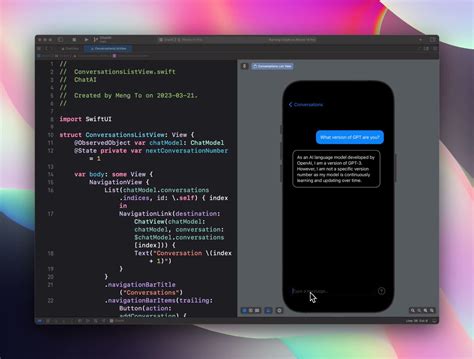 meng to on twitter i just recreated chatgpt in swiftui using gpt4