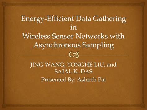 Ppt Energy Efficient Data Gathering In Wireless Sensor Networks With