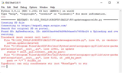 Solved Typeerror Can Only Concatenate Str Not Nonetype Esri Community