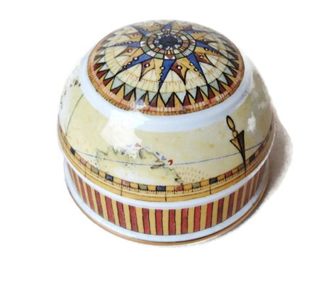 Wedgwood Atlas Compass Paperweight Domed Ceramic Bone China Nautical Theme Man Cave T Etsy