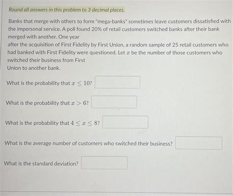 solved round all answers in this problem to 3 decimal