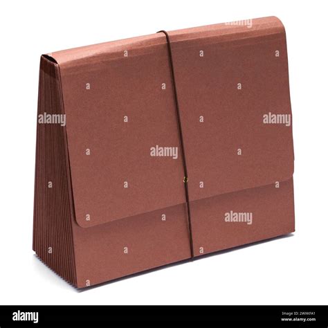 Brown File Folder Cut Out On White Stock Photo Alamy