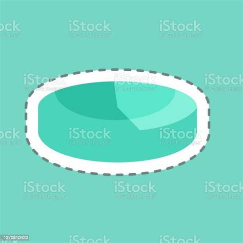 파란색 배경에 고립 된 트렌디 한 라인의 3d 원형 차트 스티커 0명에 대한 스톡 벡터 아트 및 기타 이미지 0명 3차원