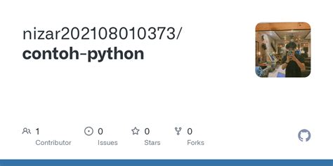 Github Nizar202108010373contoh Python