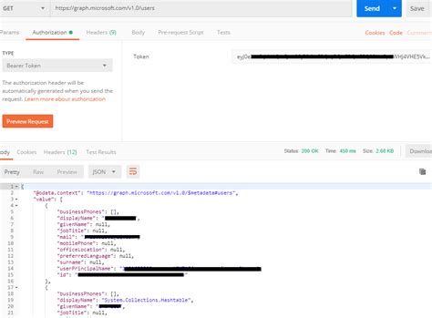 How To Get A List Of Users From Azure Graph Api Stack Overflow