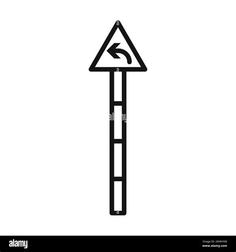 Sign Board Icon Black Line Art Vector In Black And White Outline Set Collection Sign Stock