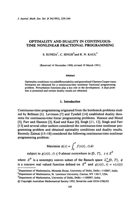 pdf optimality and duality in continuous time nonlinear fractional