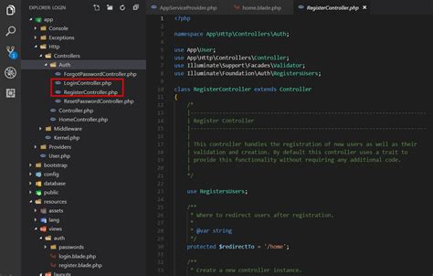 Where Is The Laravel Equivalent Of AuthController Php Located Stack Overflow