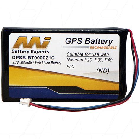 GPSB BT000021C BP1 MI Battery Experts 3 7V 850mAh LiIon GPS Battery Suit For Navman Every Battery