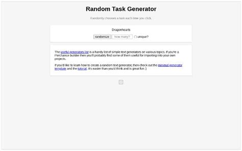 Random Task Generator