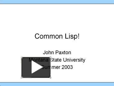 PPT Common Lisp PowerPoint Presentation Free To Download Id C ZDc Z