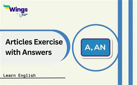 Articles Exercises With Answers Pdf 24 Articles Zero Article English
