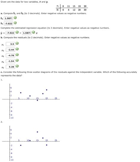 Solved Given Are The Data For Two Variables And Y Di 6 Chegg Com
