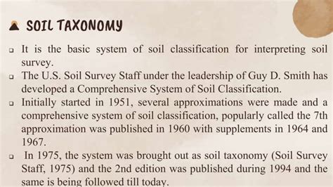 Soil Taxonomy And Early Soil Classification Systems Pptx
