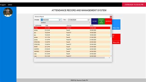 attendance monitoring and management system using vb and sql server